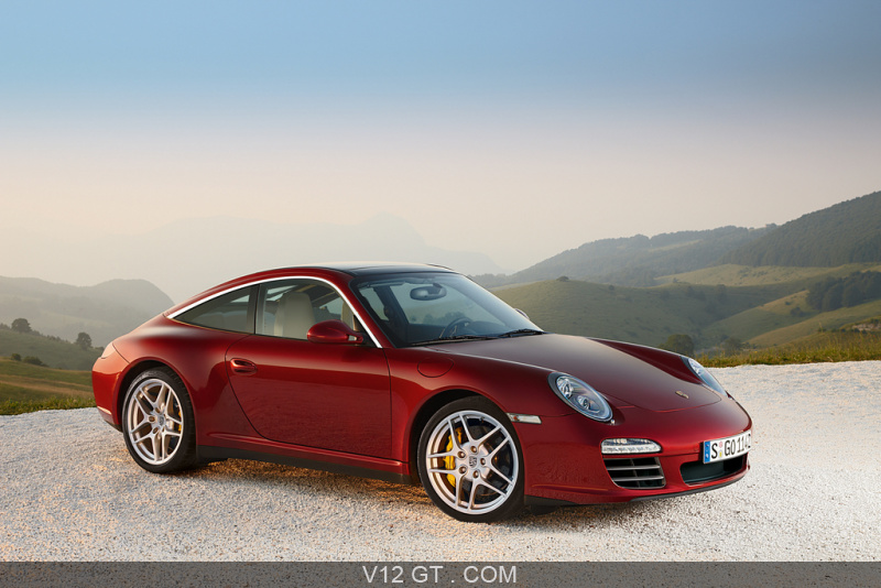 Porsche 997 Targa 4S MkII rouge 3/4 avant droit / Porsche / Photos GT ...