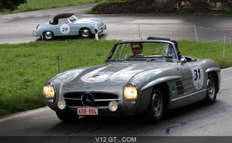 Gstaad Classic 2009 Mercedes SL Grise décapotable / Gstaad Classic ...
