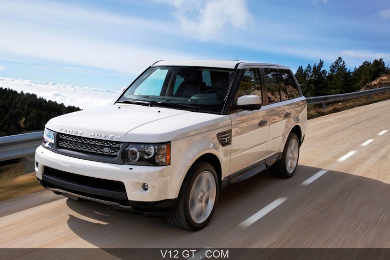 Range Rover Sport Supercharged blanc 3/4 avant gauche travelling ...
