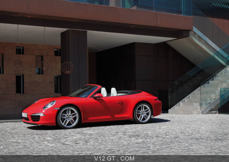 Porsche 991 Carrera S Cabriolet rouge 3/4 avant gauche 2 / Porsche ...