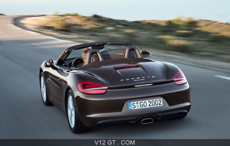 Porsche Boxster - marron - 3/4 arrière gauche, dynamique / Porsche ...